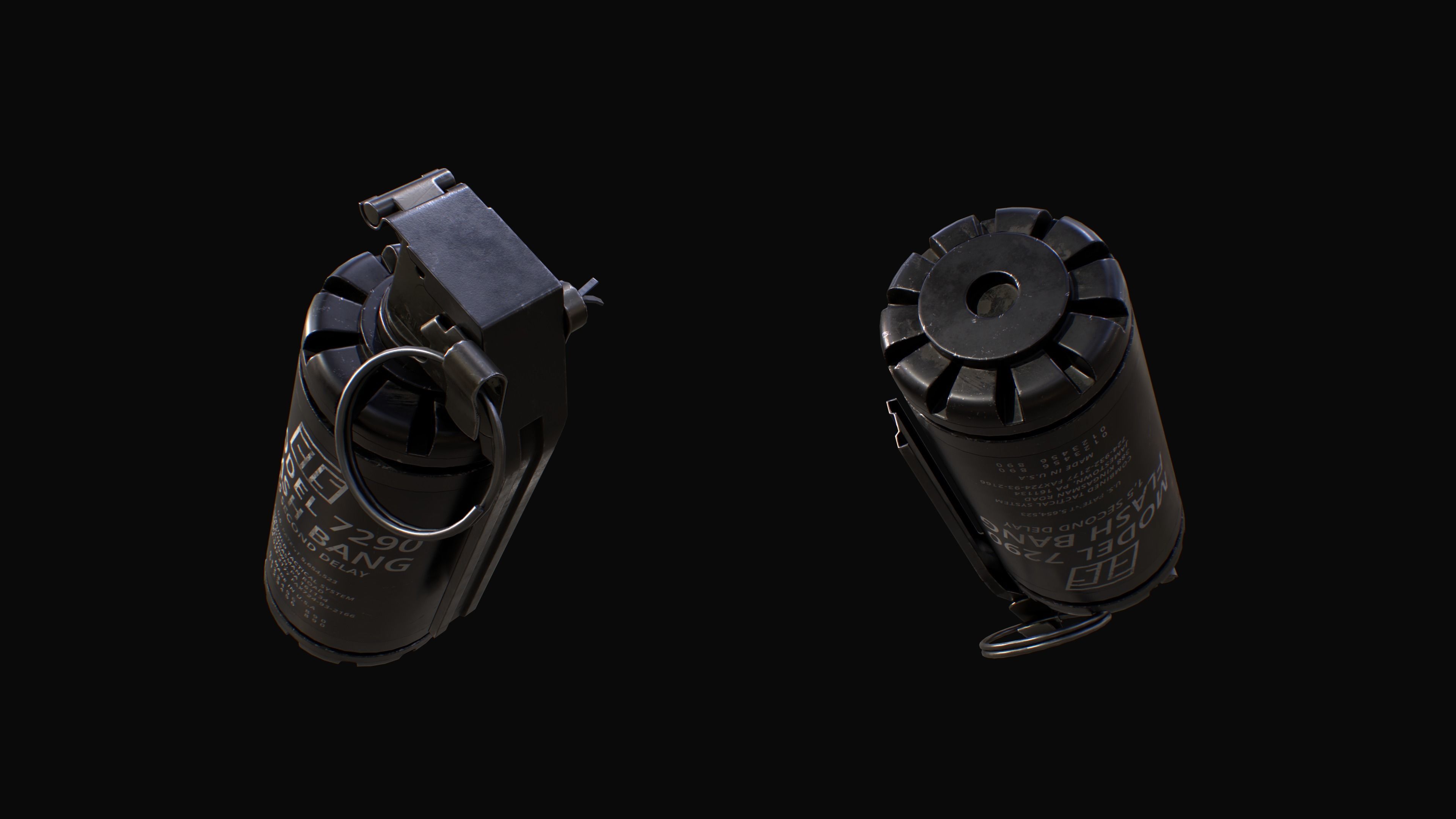 3D model CTS model 7290 Flash Bang Grenade VR / AR / low-poly | CGTrader