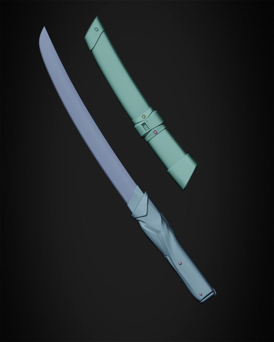 Overwatch 2 Genji Tanto 3D print model 3D model 3D printable | CGTrader