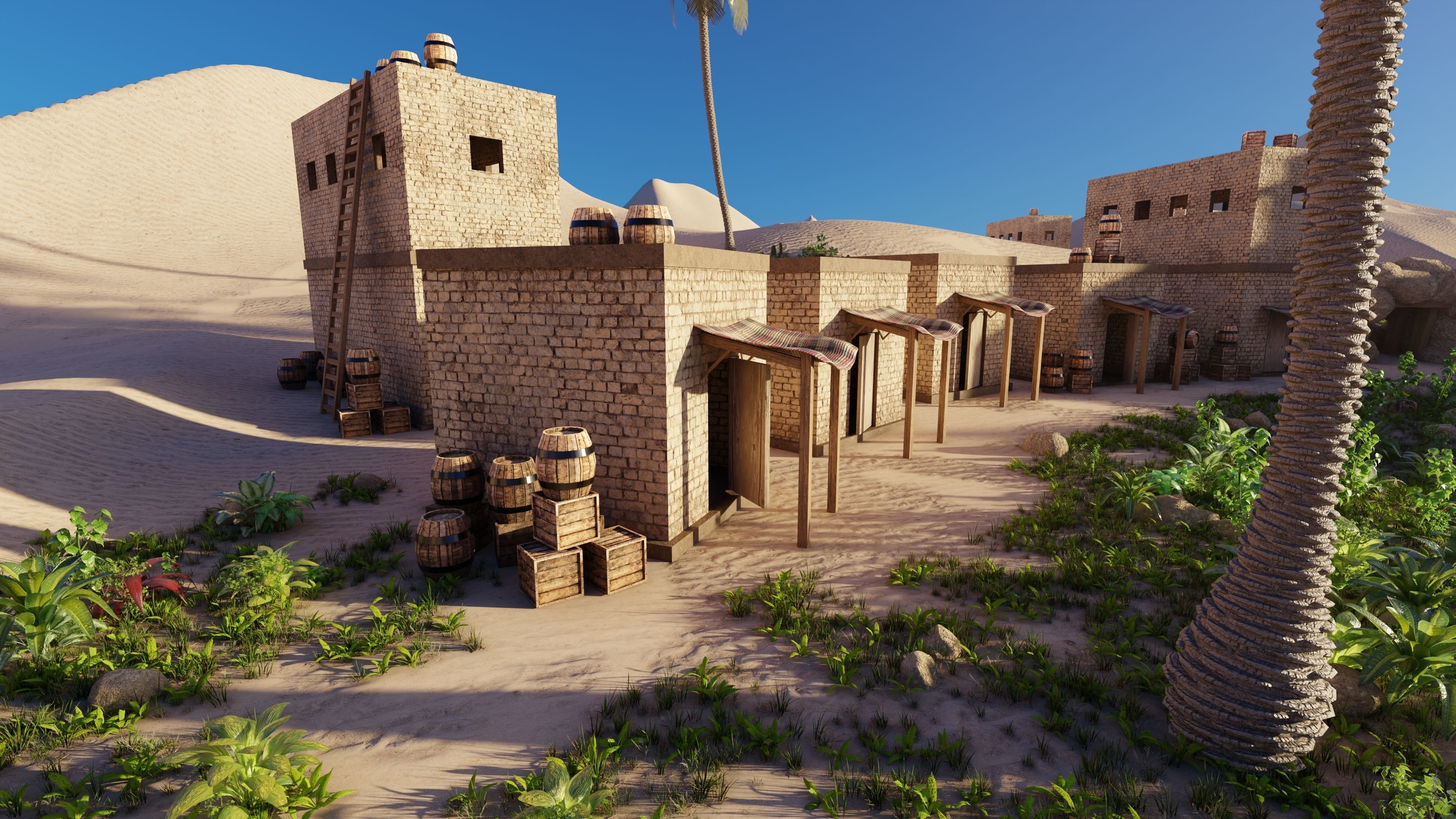 Oasis Scene 3D model | CGTrader
