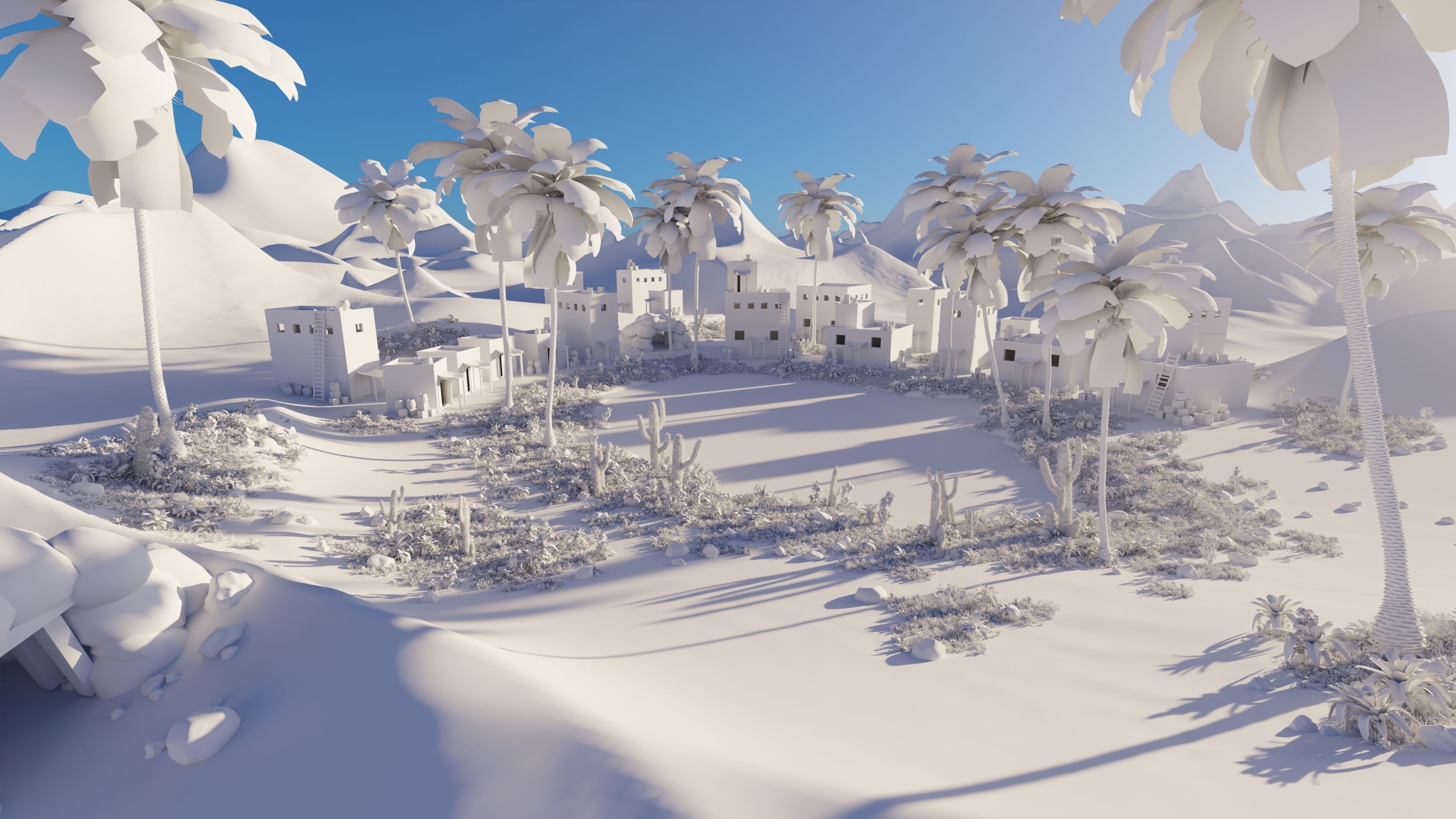 Oasis Scene 3D model | CGTrader