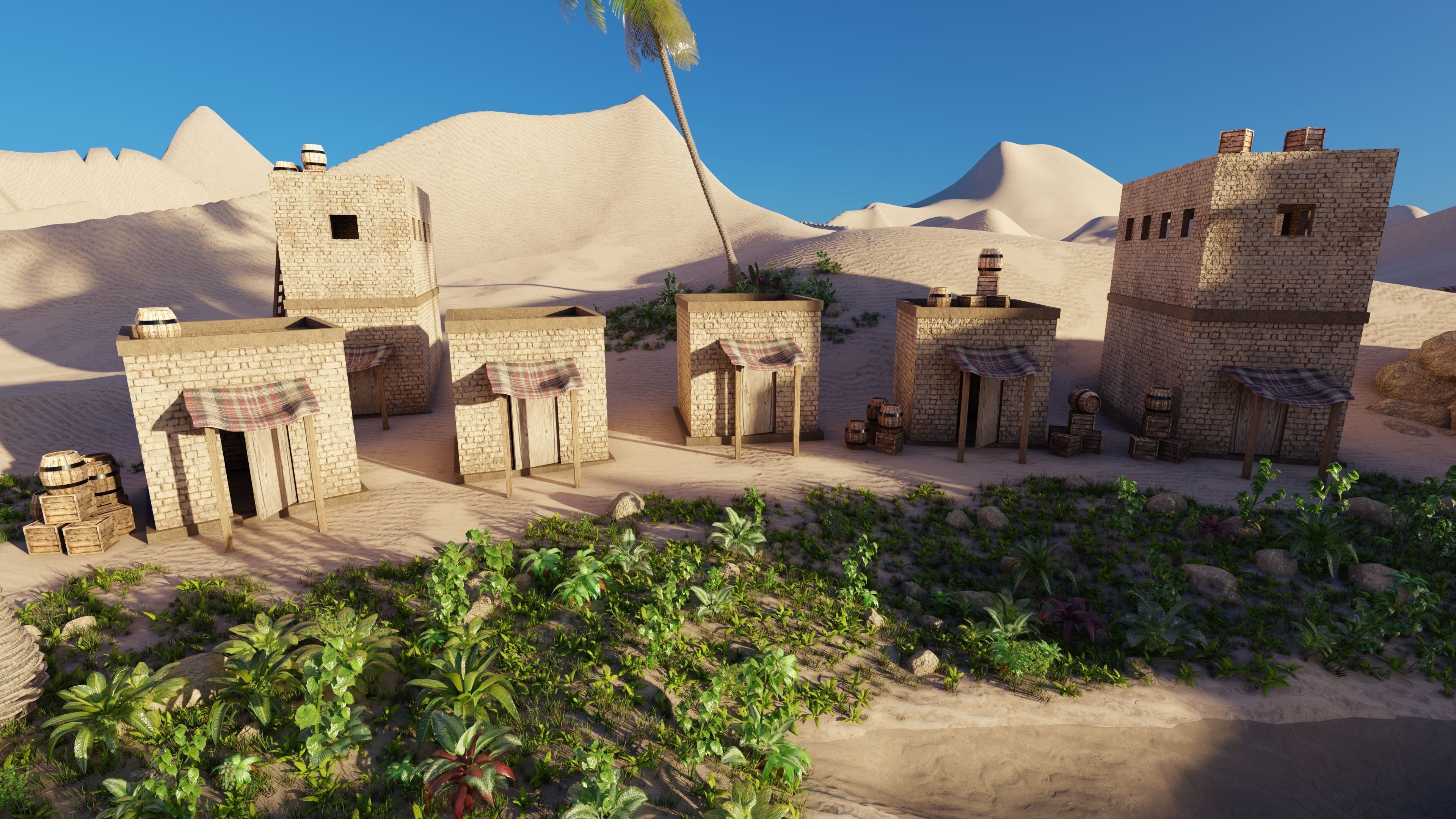 Oasis Scene 3D model | CGTrader