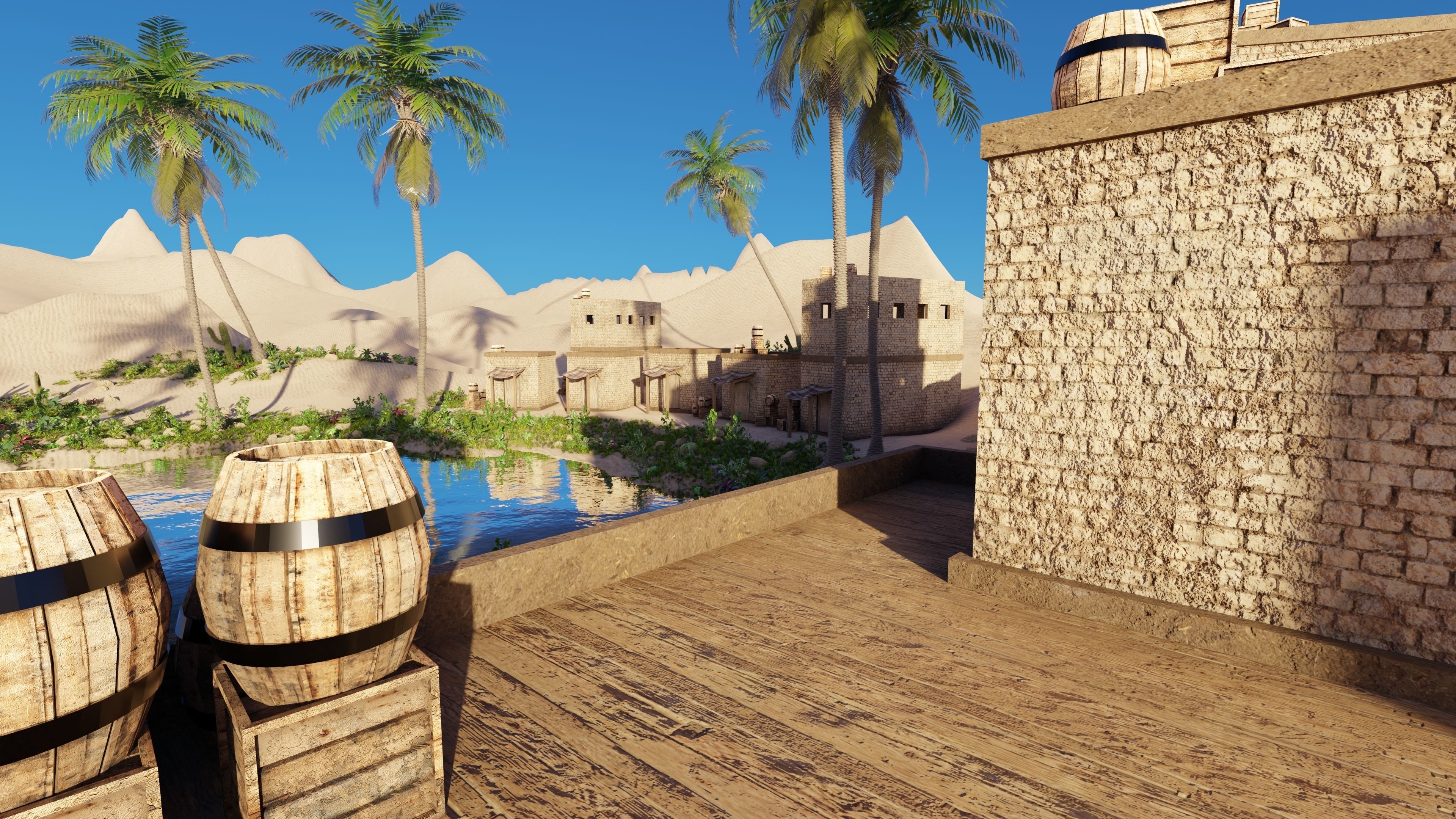 Oasis Scene 3D model | CGTrader