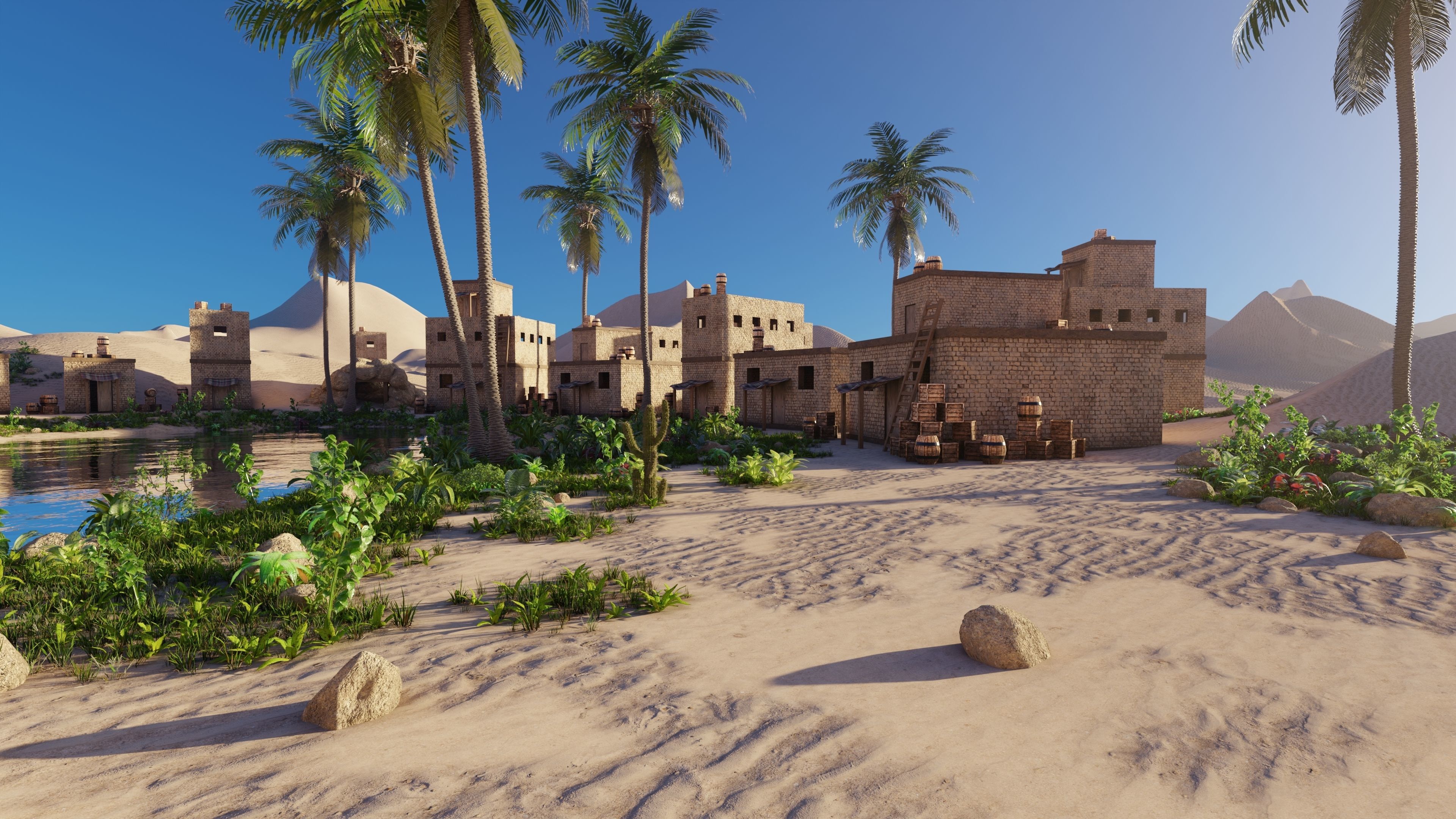 Oasis Scene 3D model | CGTrader