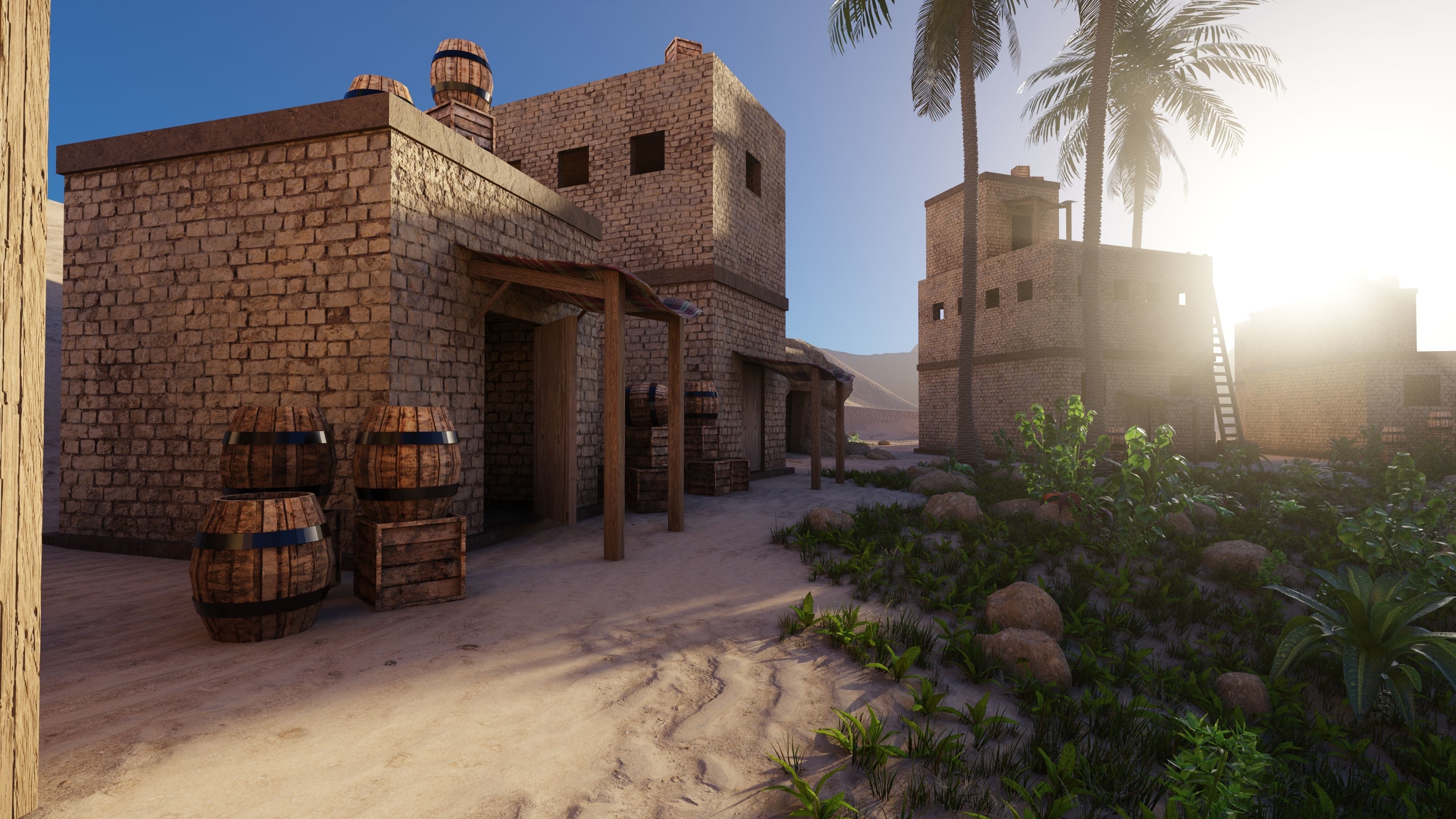 Oasis Scene 3D model | CGTrader