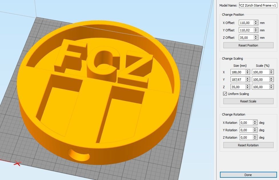 FCZ Zurich Fussball 3D model 3D printable | CGTrader