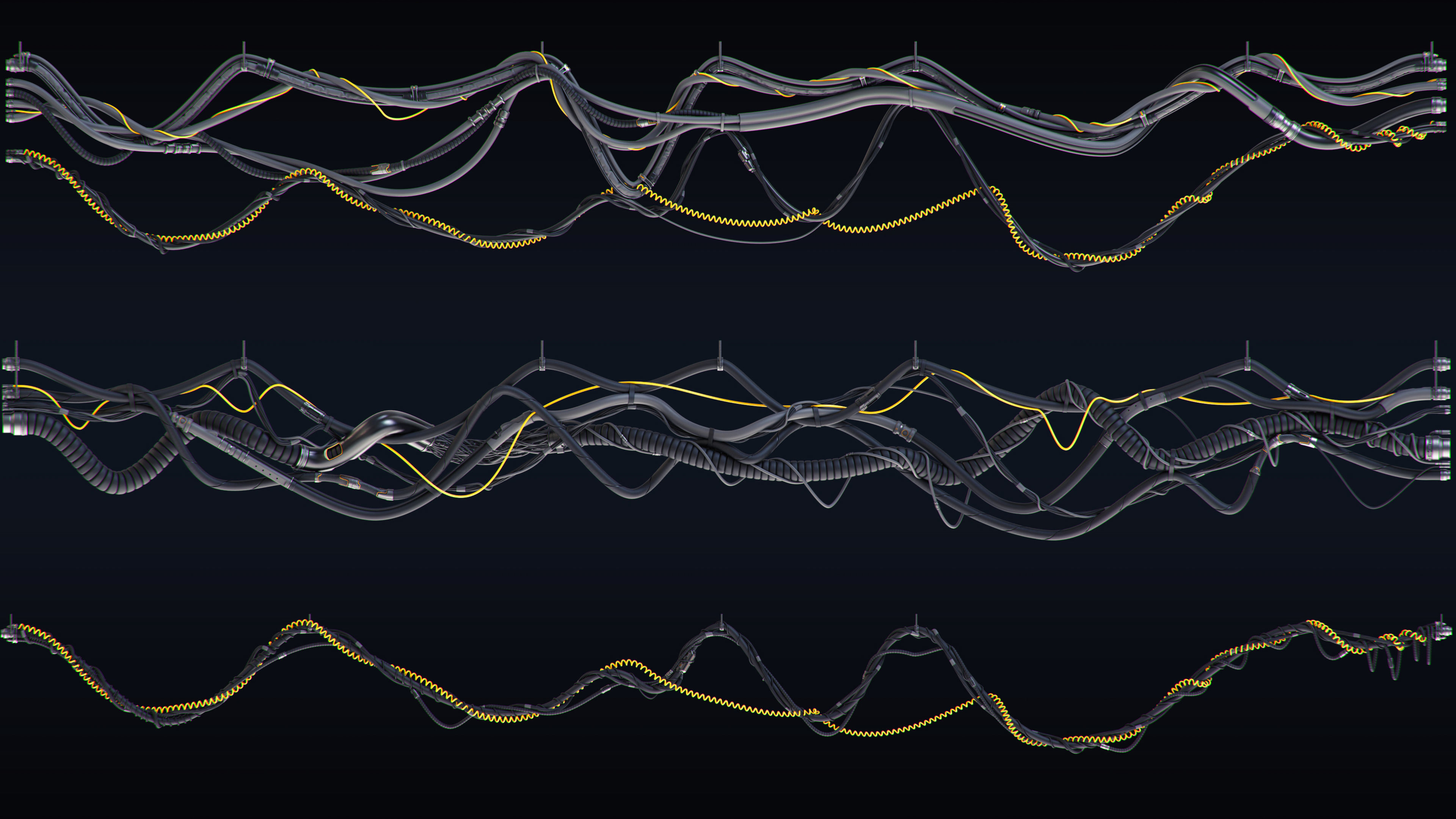 Cables and Wires set 3D model | CGTrader
