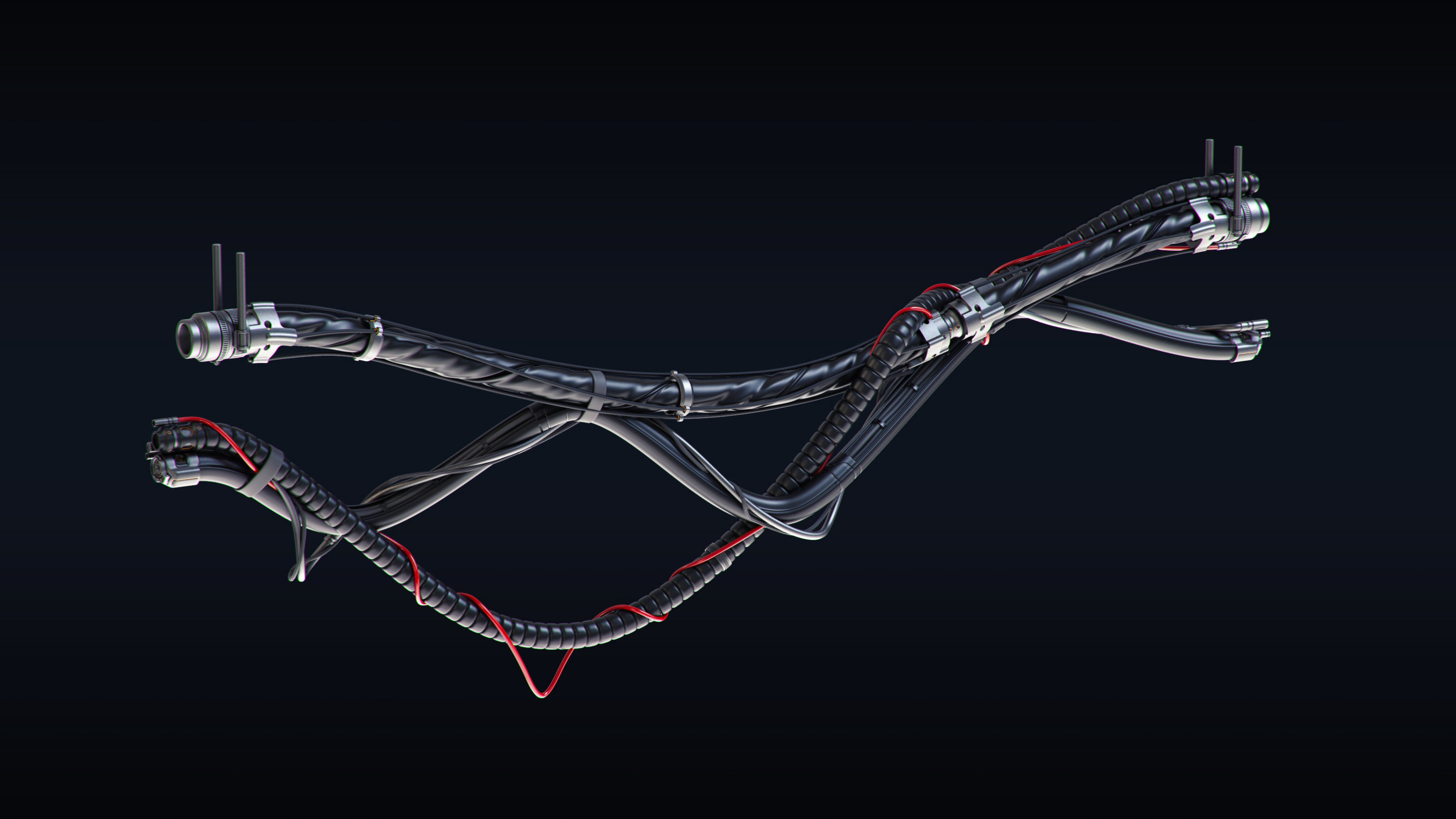 Cables and Wires set 3D model | CGTrader