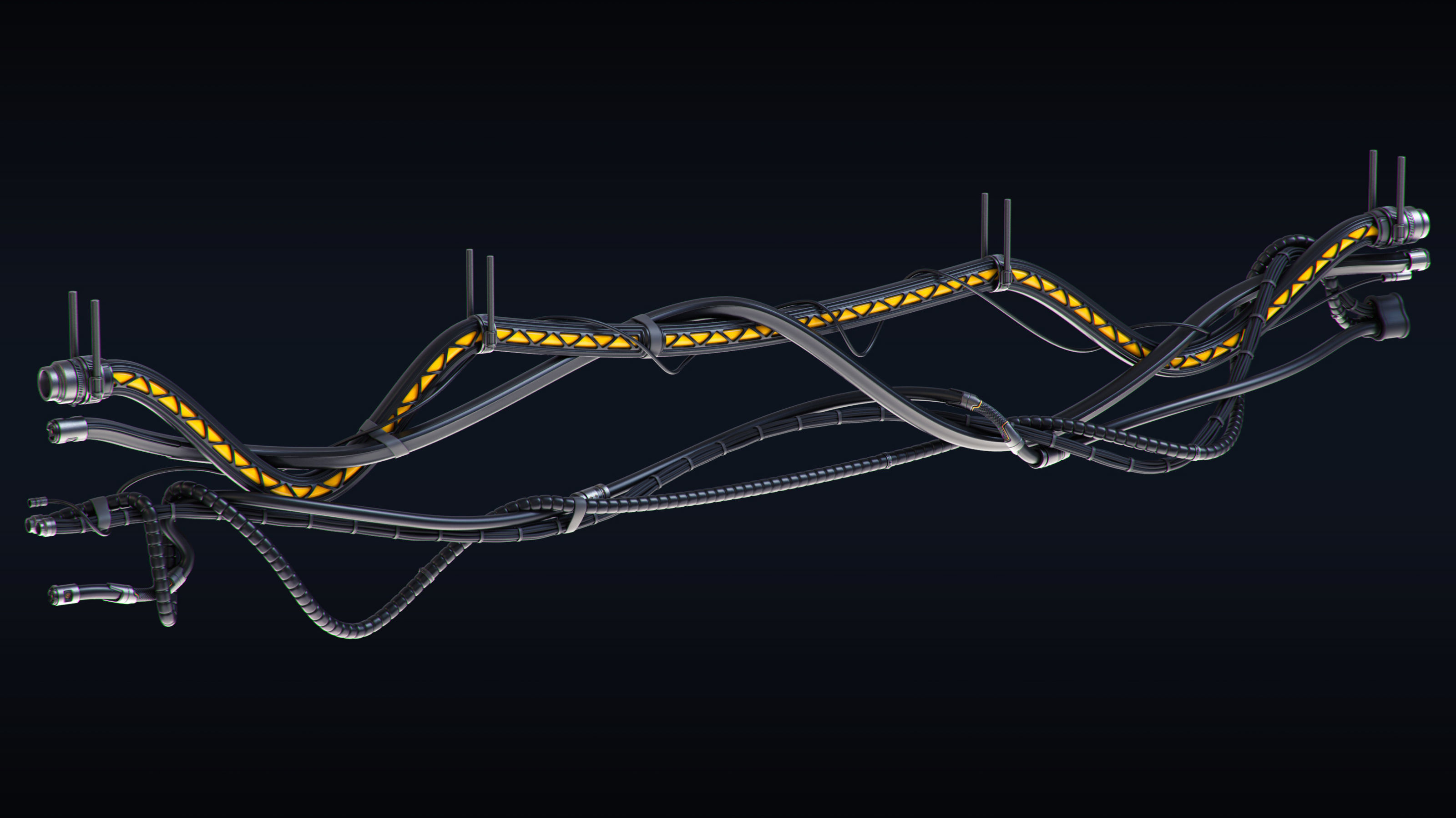 Cables and Wires set 3D model | CGTrader