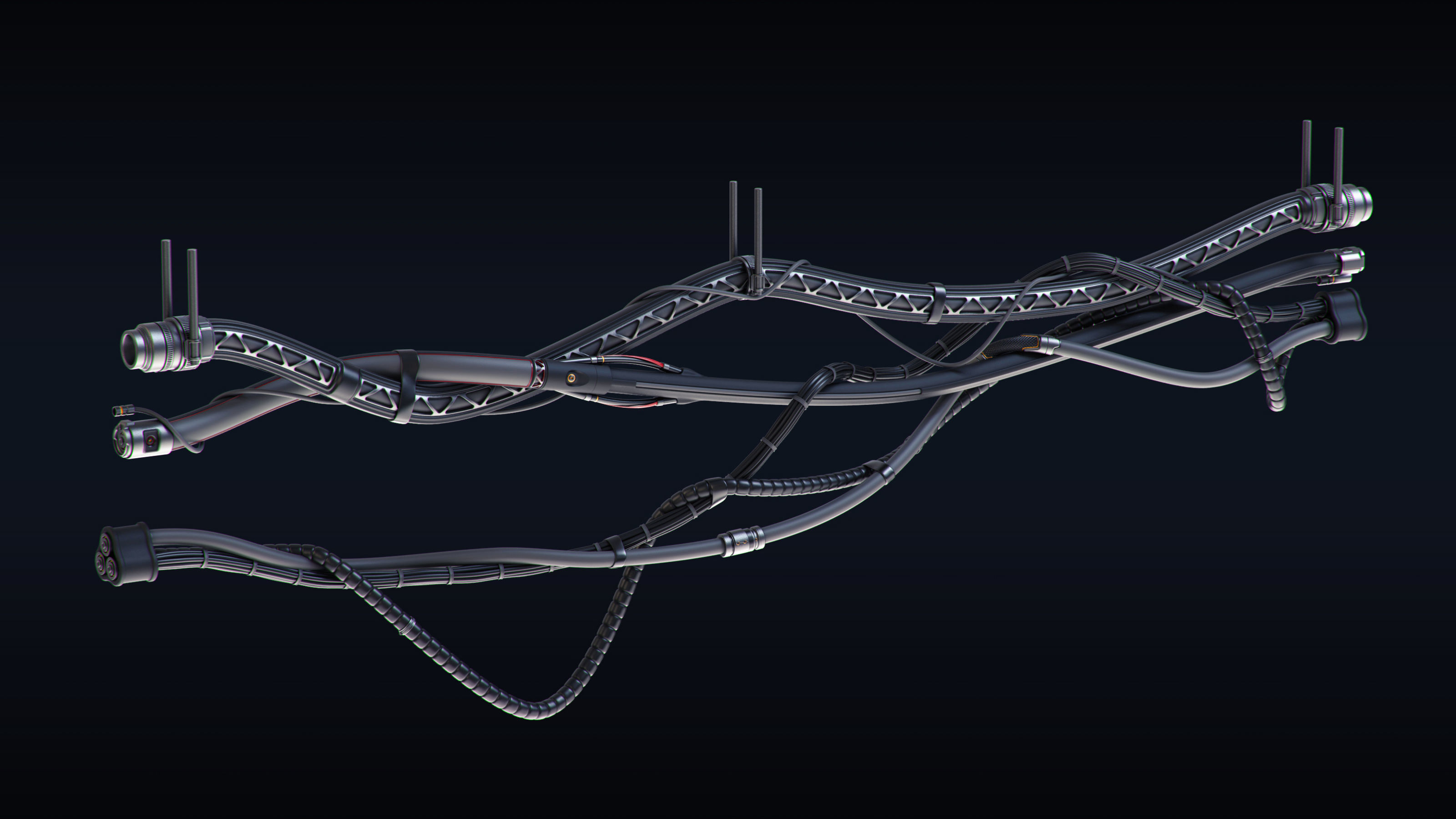 Cables and Wires set 3D model | CGTrader