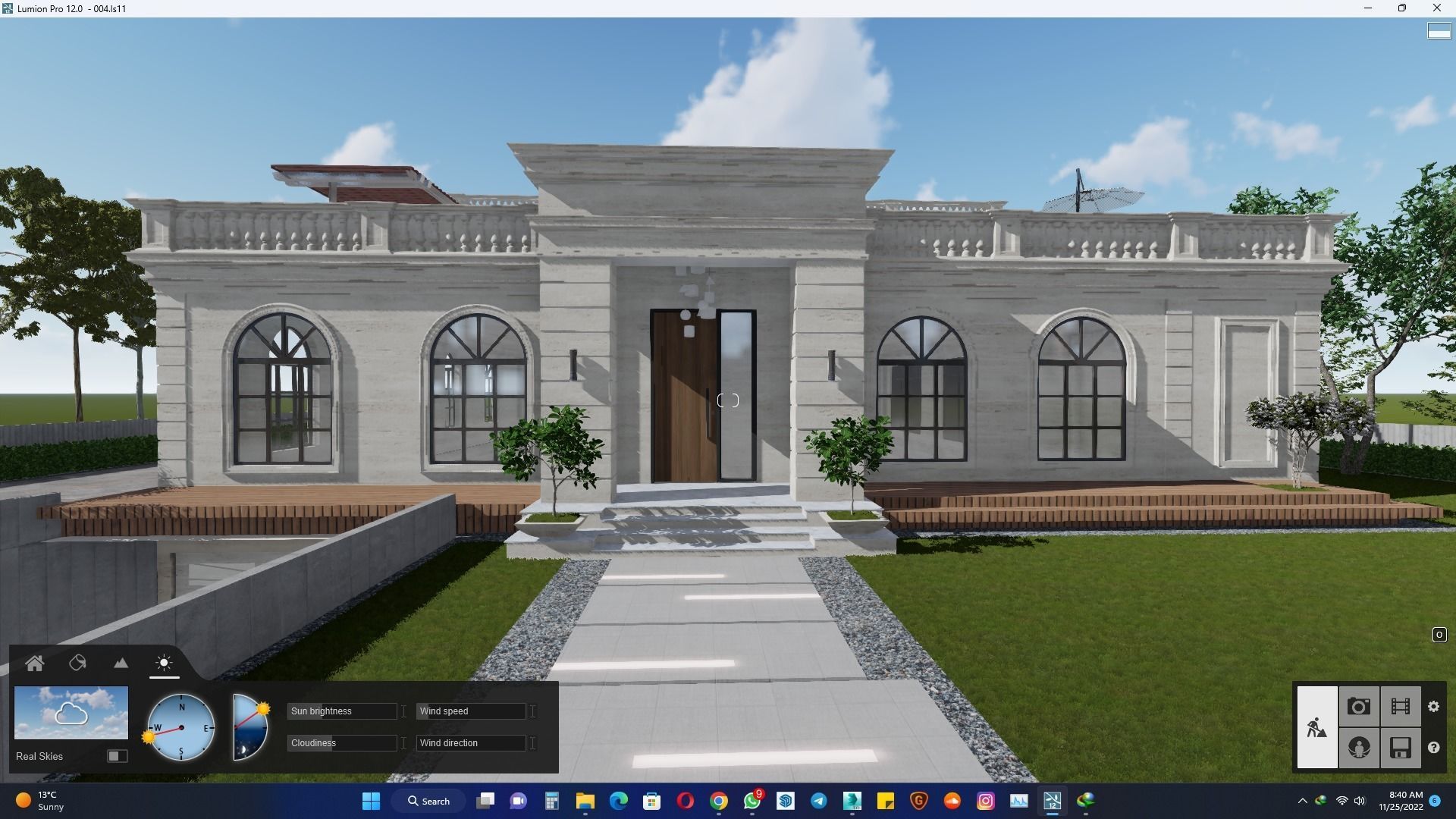 Neoclassical House design with roof top landscape 3D model | CGTrader