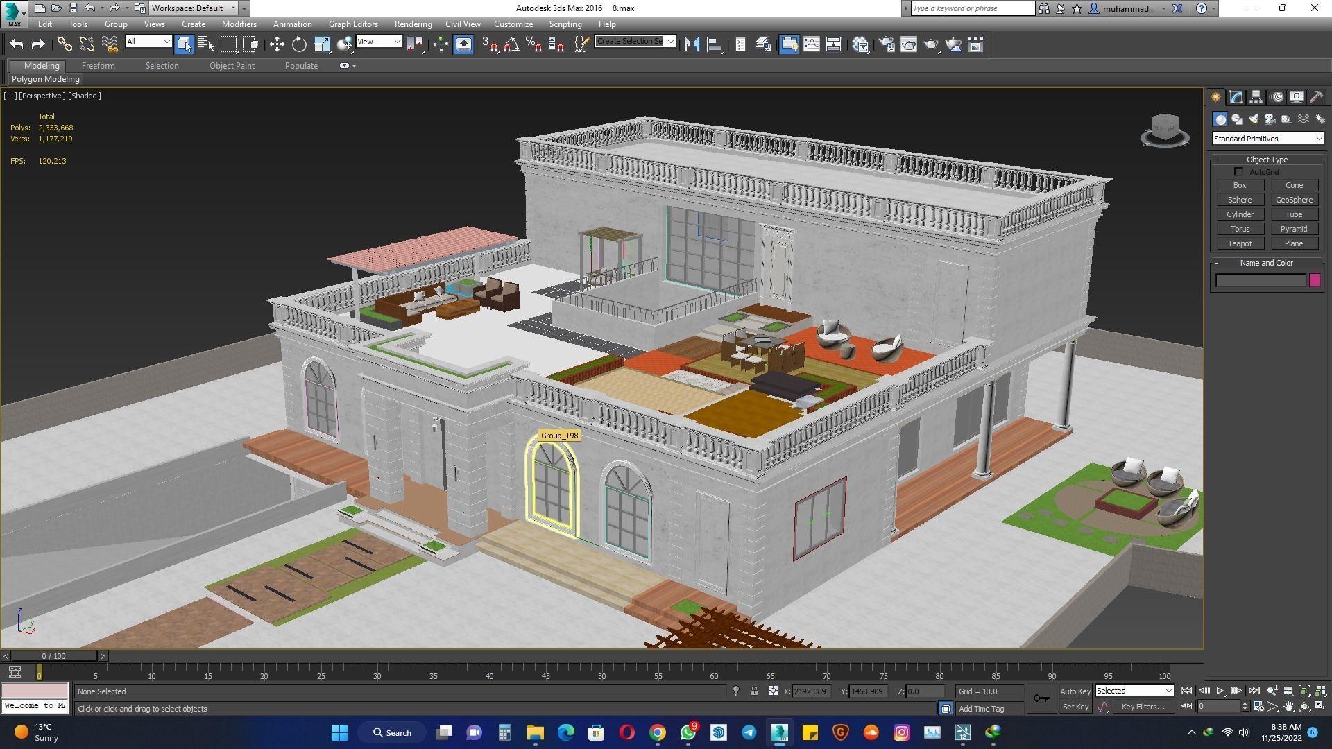 Neoclassical House design with roof top landscape 3D model | CGTrader
