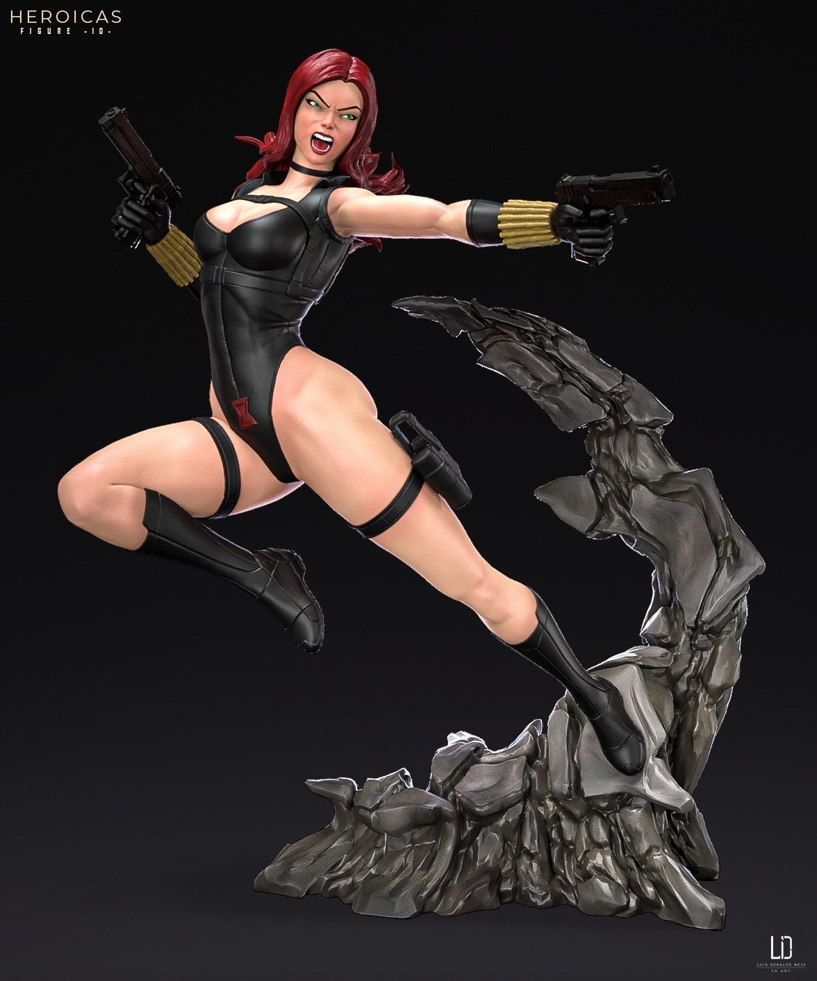 Heroicas - Figure 10 - D2 - Black Widow - 3D model 3D printable | CGTrader
