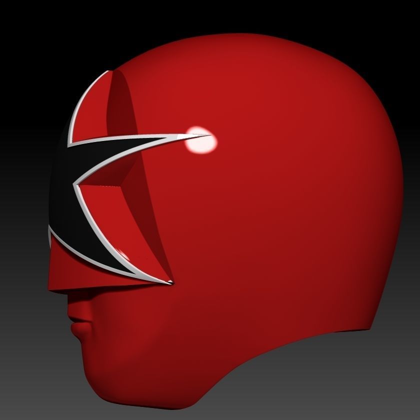 RED ZEO RANGER HELMET 3D model 3D printable | CGTrader