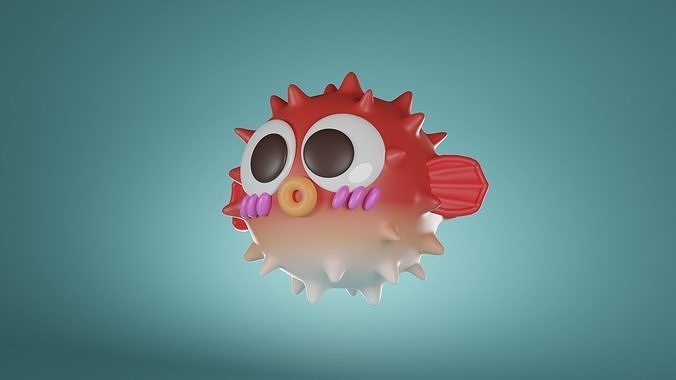 Cute Animated Puffer Fish