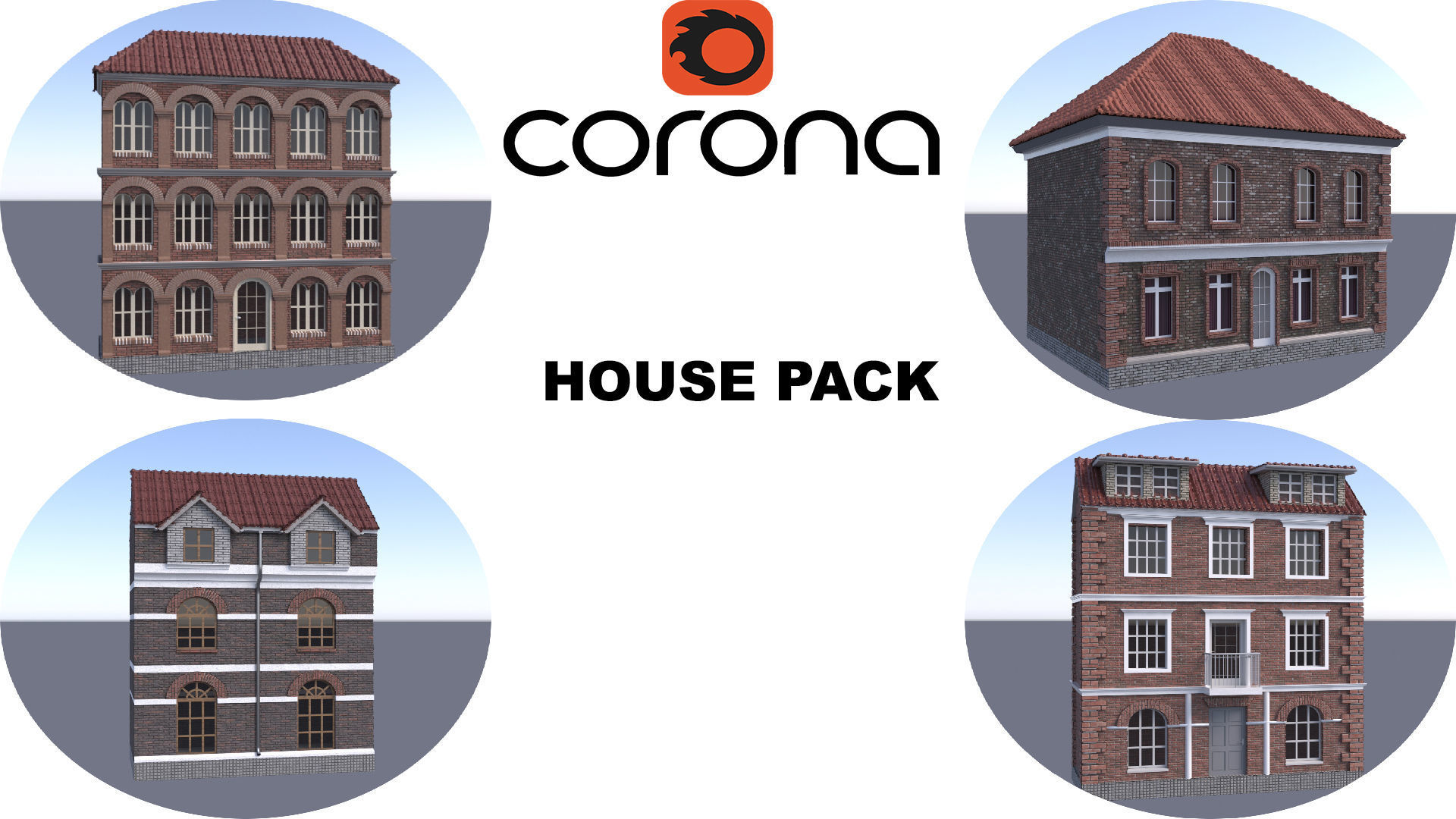 3D model HOUSE PACK BUILDINGS VR / AR / low-poly | CGTrader