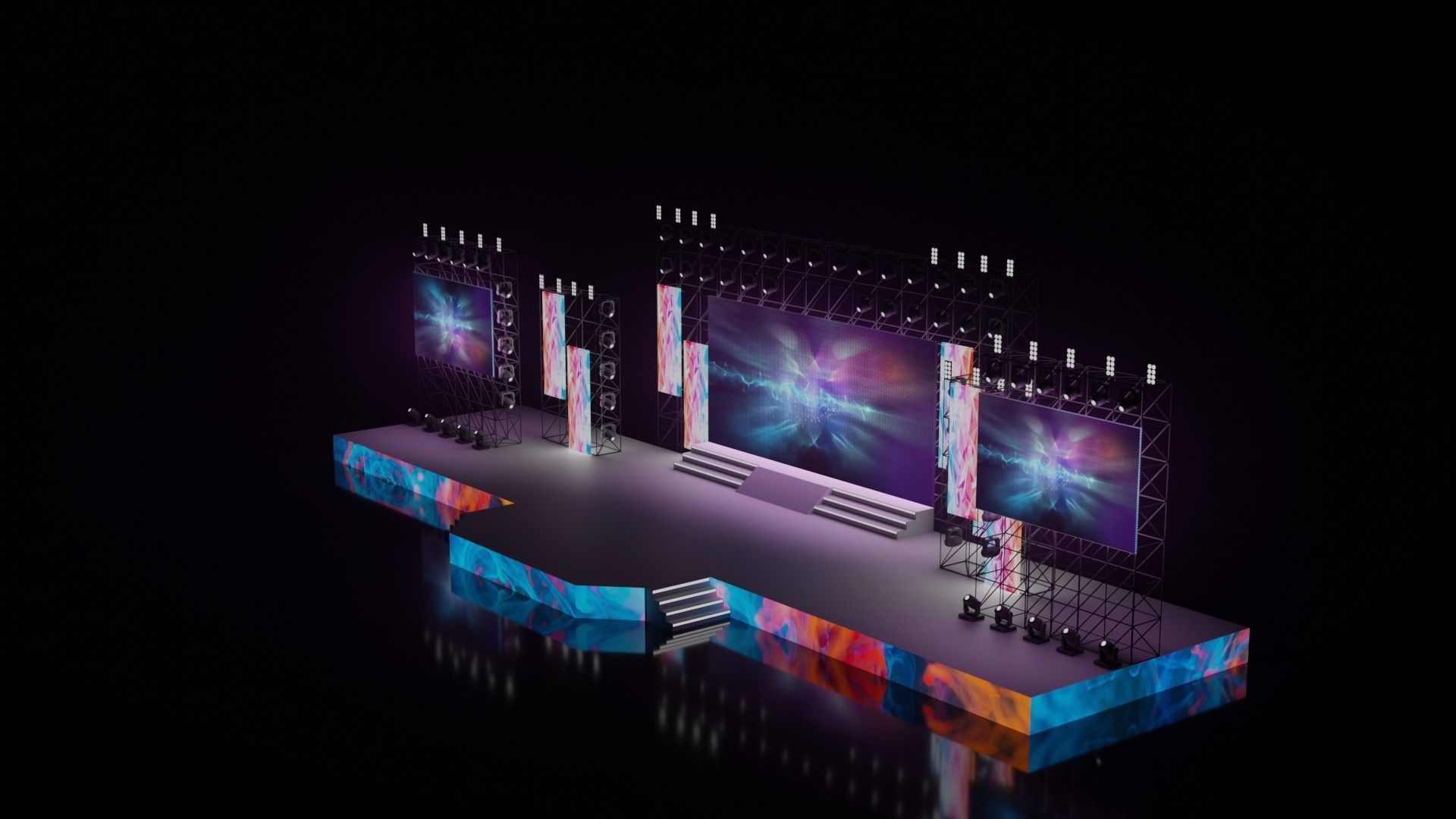 Concert stage 3D 3D model | CGTrader