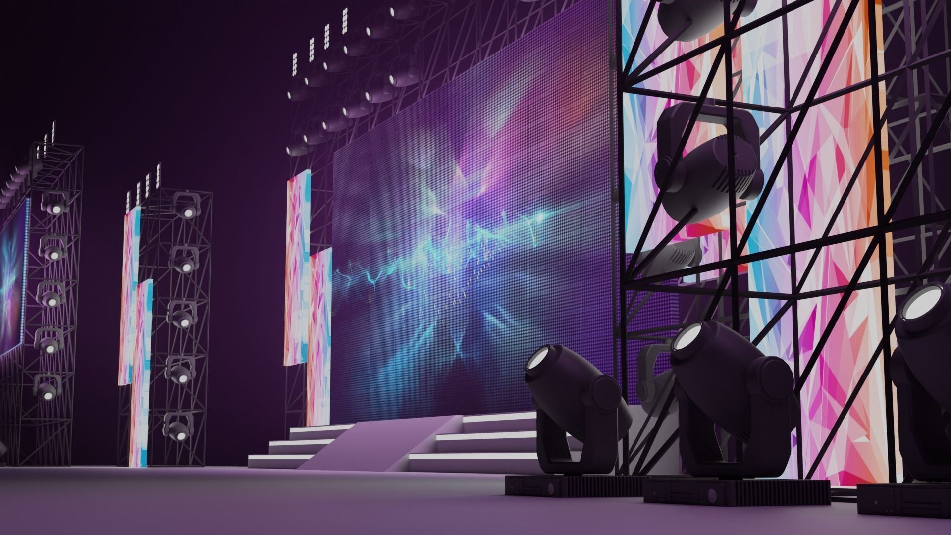 Concert stage 3D 3D model | CGTrader