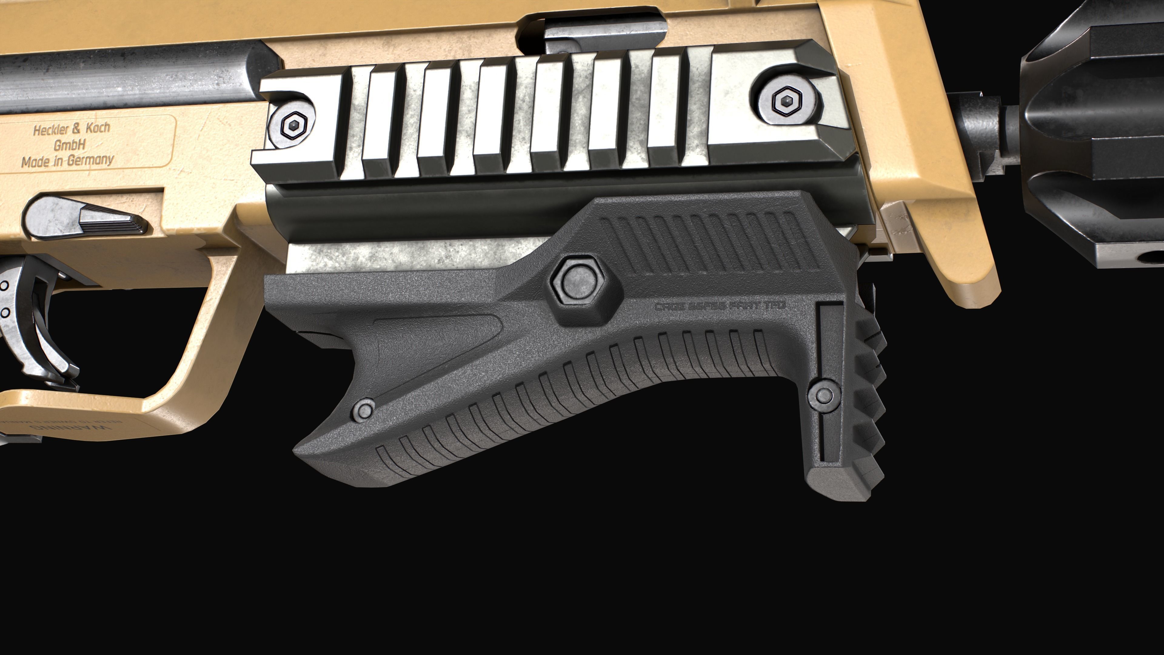 3D model Tactical Modular Tactical SMG HK MP7A2 VR / AR / low-poly ...