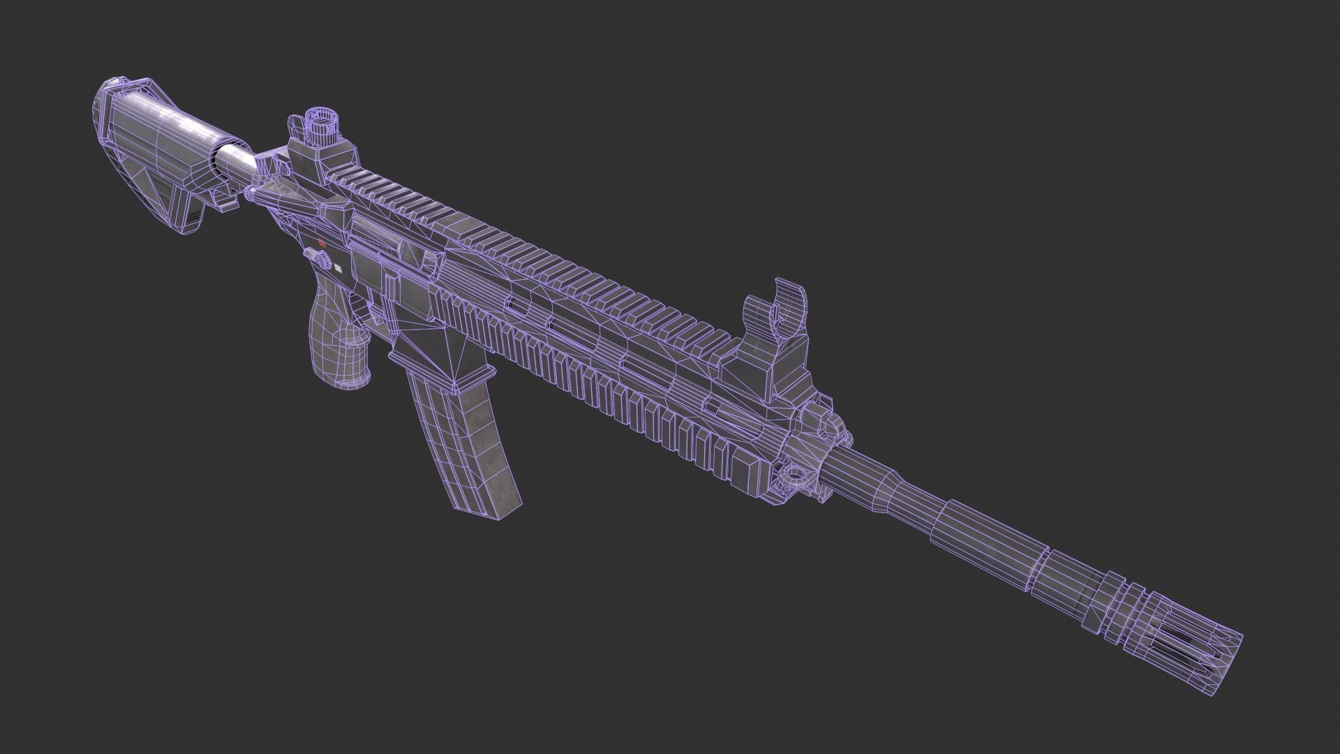 3D model HK 416 VR / AR / low-poly | CGTrader
