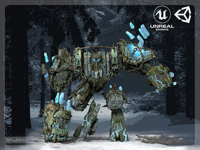 3D model Gaf - Golem Giant VR / AR / low-poly | CGTrader