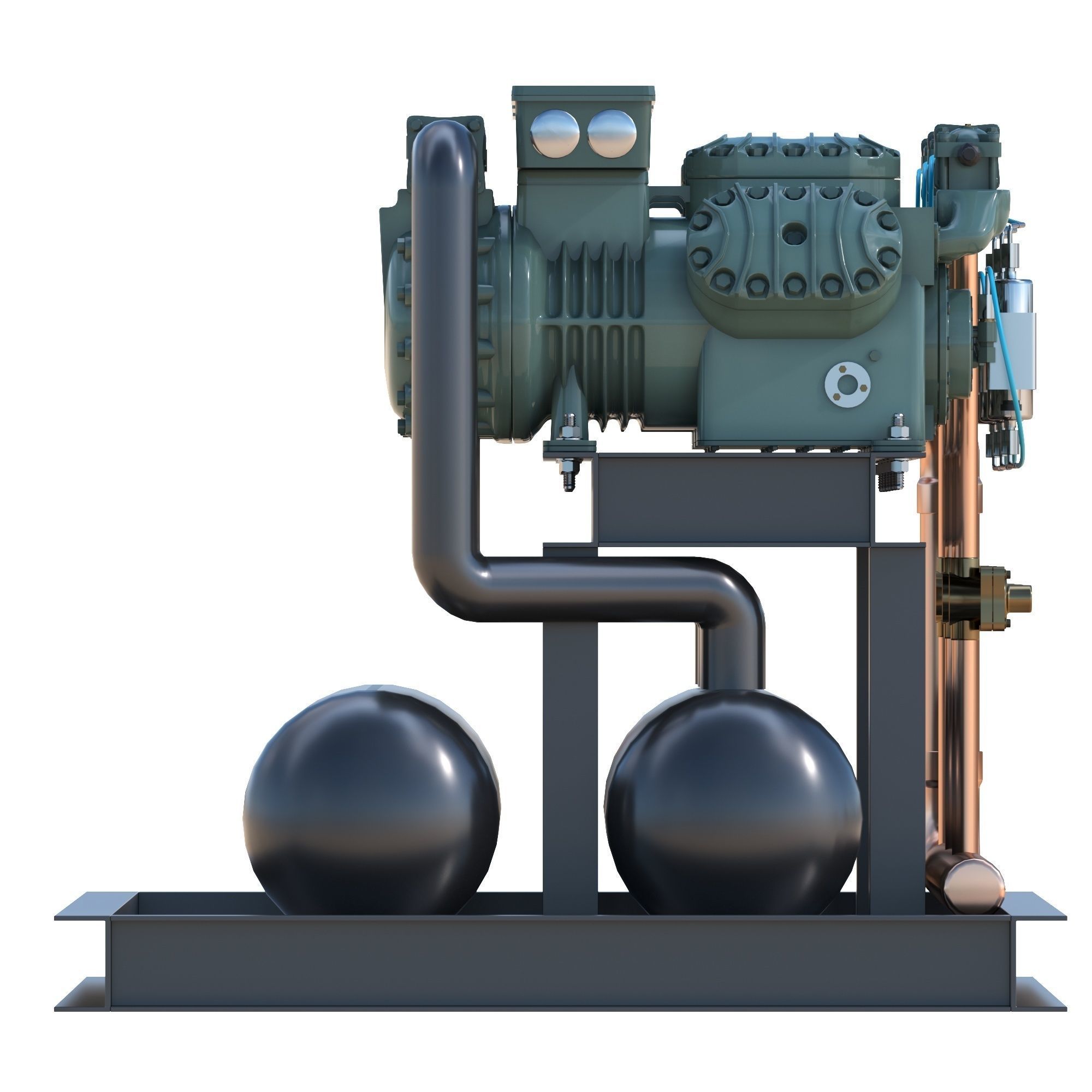 Multicompressor industrial refrigeration units 3D model | CGTrader