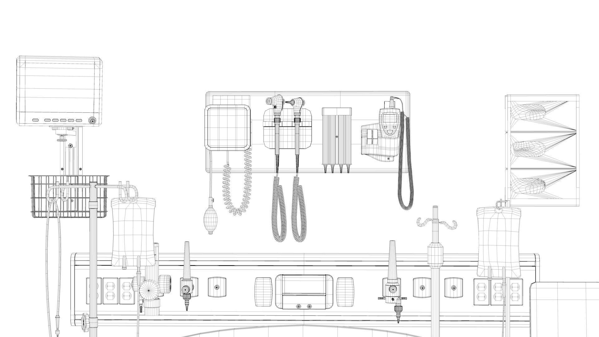 3D model ICU Equipment VR / AR / low-poly | CGTrader