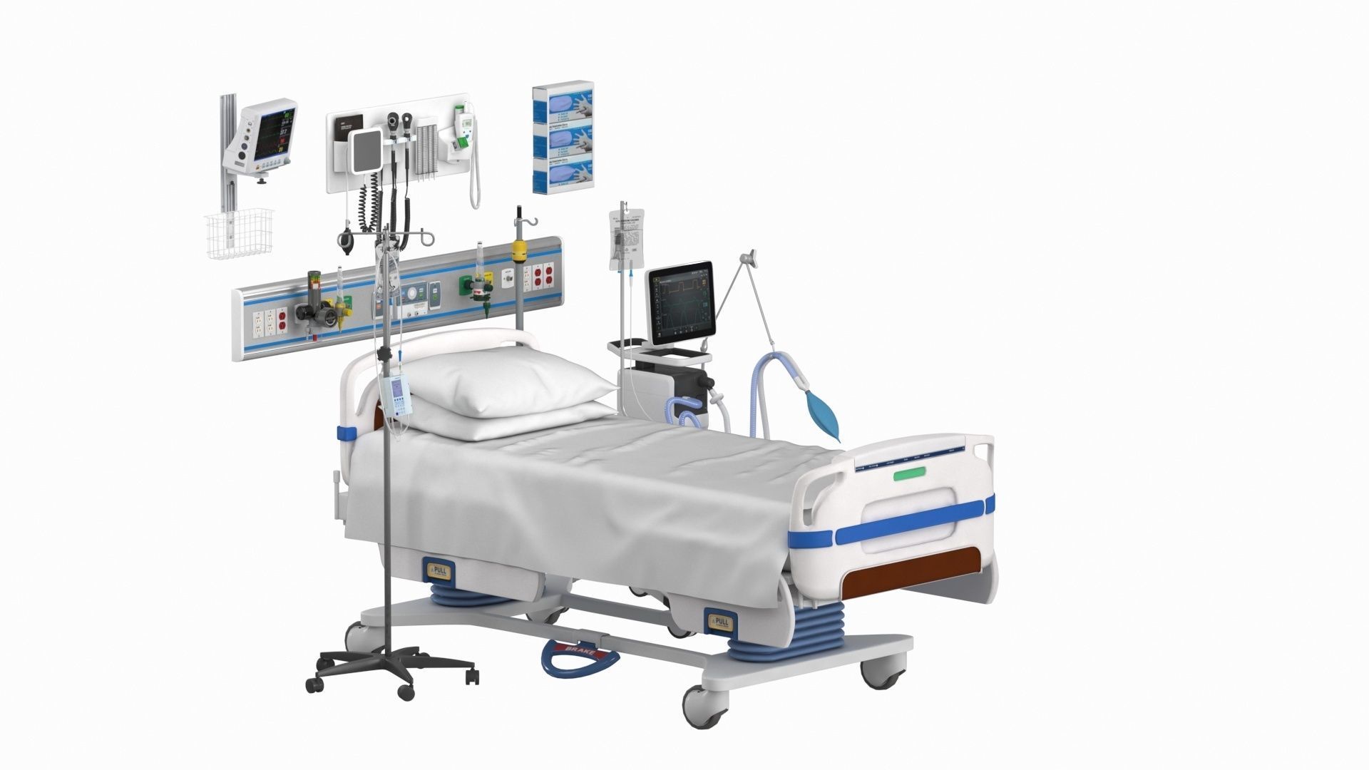3D model ICU Equipment VR / AR / low-poly | CGTrader
