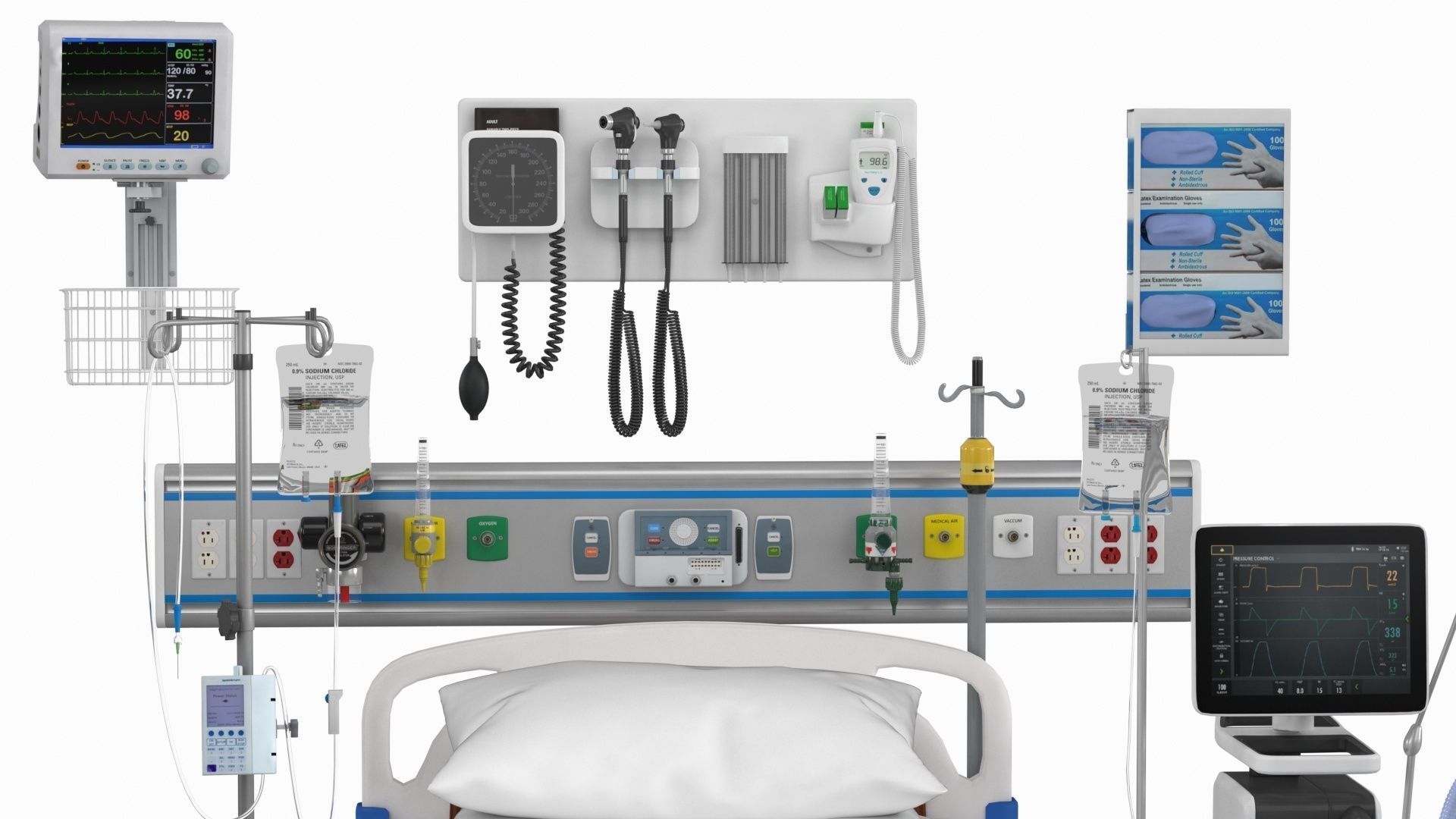 3D model ICU Equipment VR / AR / low-poly | CGTrader
