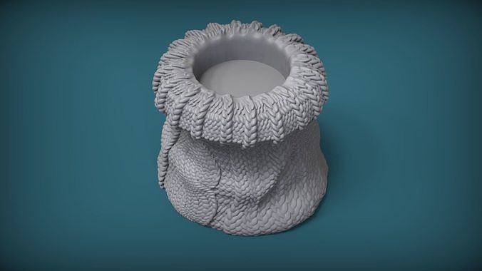 candle holder knitted bag 3D model 3D printable | CGTrader