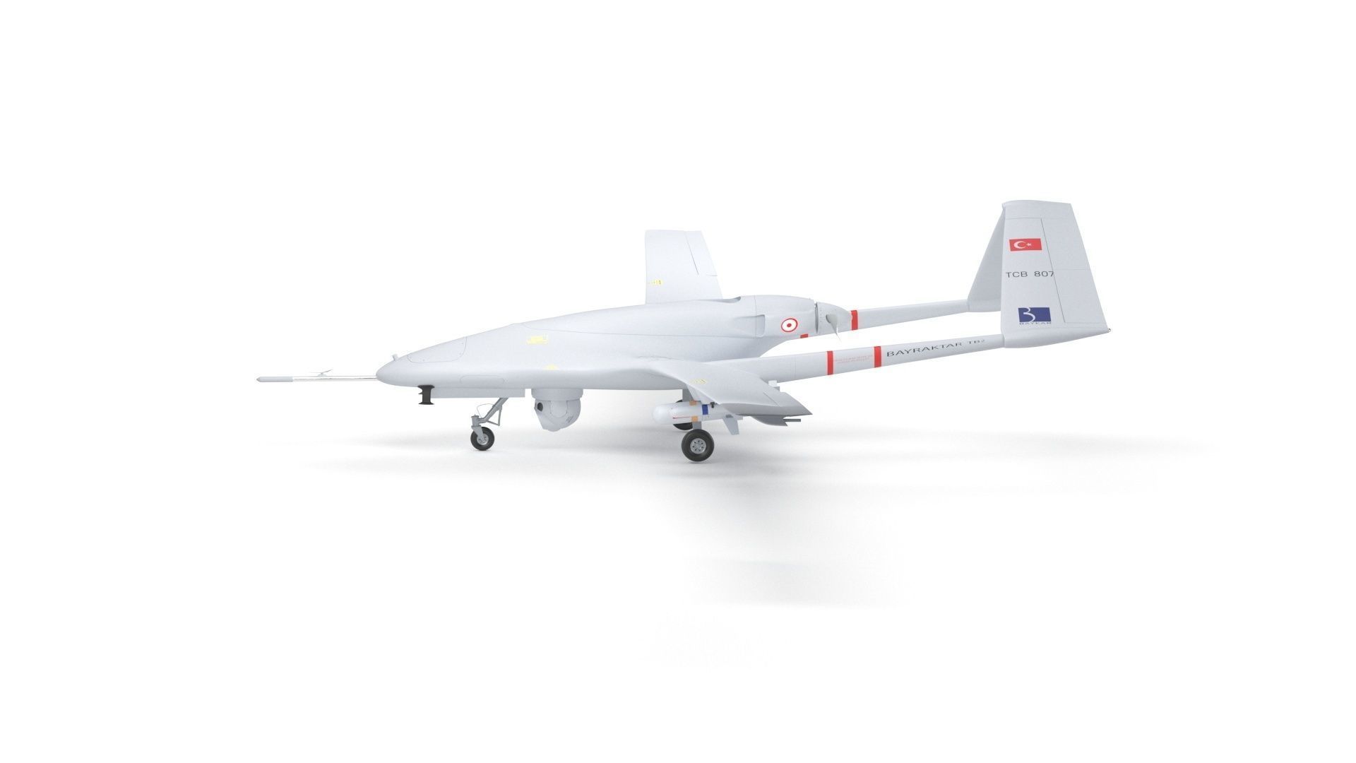 Bayraktar TB2 Turkish Armed Forces Drone 3D model | CGTrader