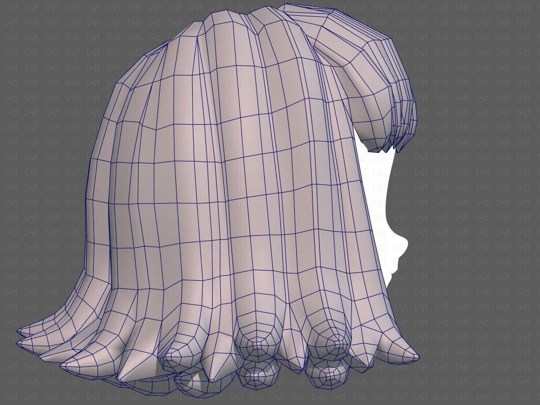 3D model Base Hair for girl V47 VR / AR / low-poly | CGTrader