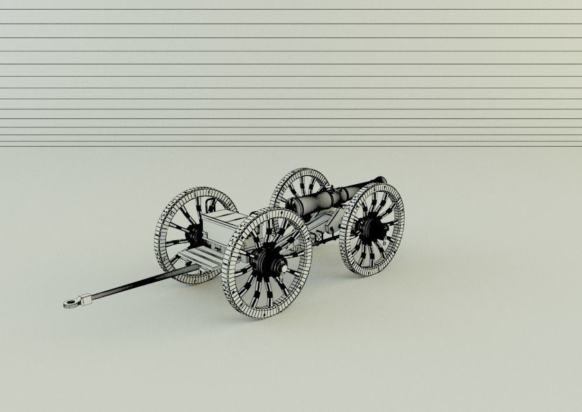 Assembly cannon 3D model | CGTrader