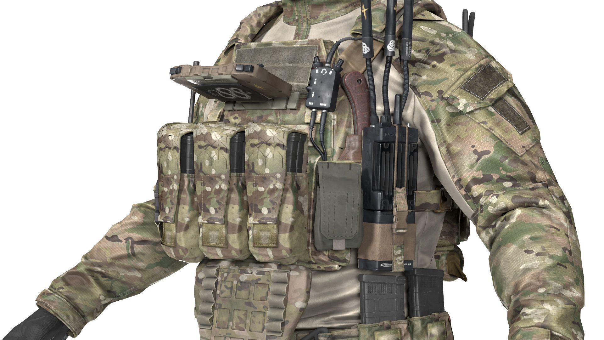 3D model MILITARY TBAS V5 Plate Carrier Vest VR / AR / low-poly | CGTrader