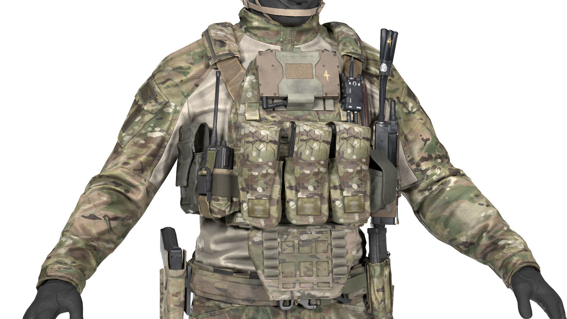 3D model MILITARY TBAS V5 Plate Carrier Vest VR / AR / low-poly | CGTrader