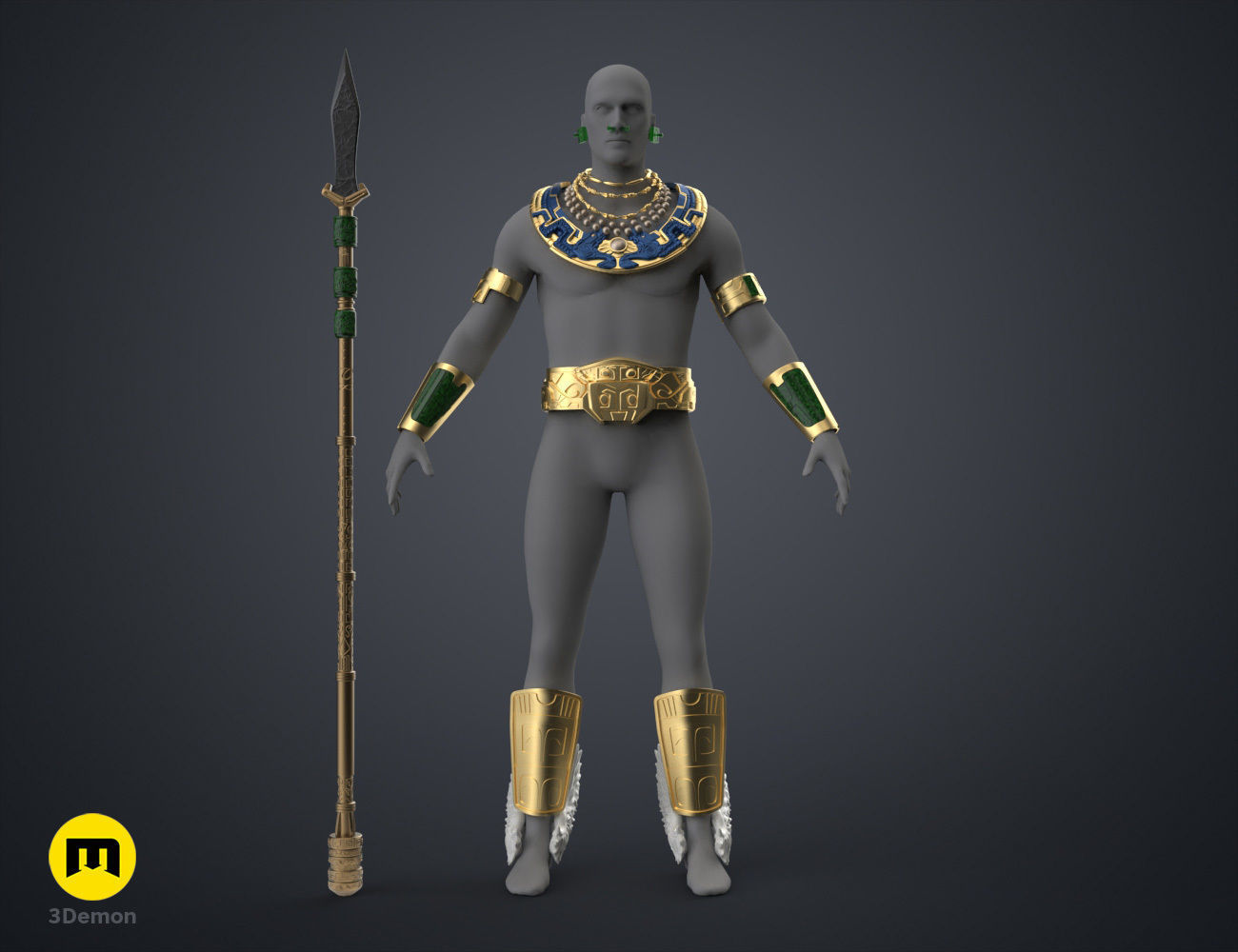Namor Armor and Spear - Wakanda Forever 3D model 3D printable | CGTrader