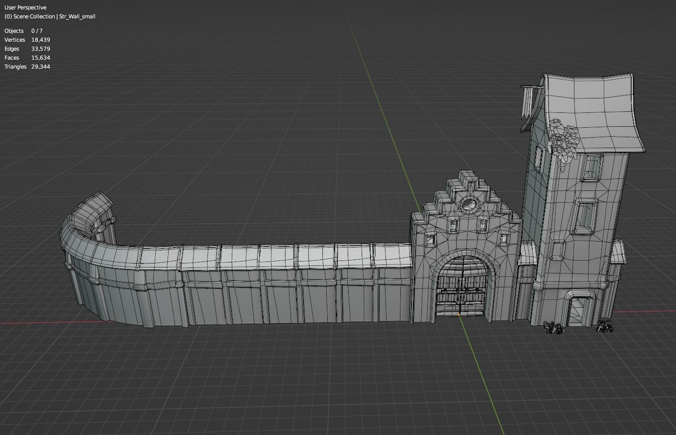Medieval Stronghold Low-poly 3D model free VR / AR / low-poly 3D model ...