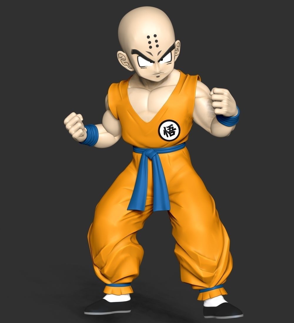 Krillin - Dragon Ball Fanart free 3D model 3D printable | CGTrader
