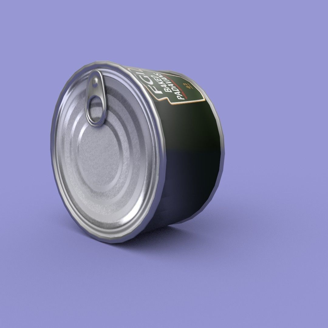 3D model Canned Food Round Tin metal Aluminium Can VR / AR / low-poly ...
