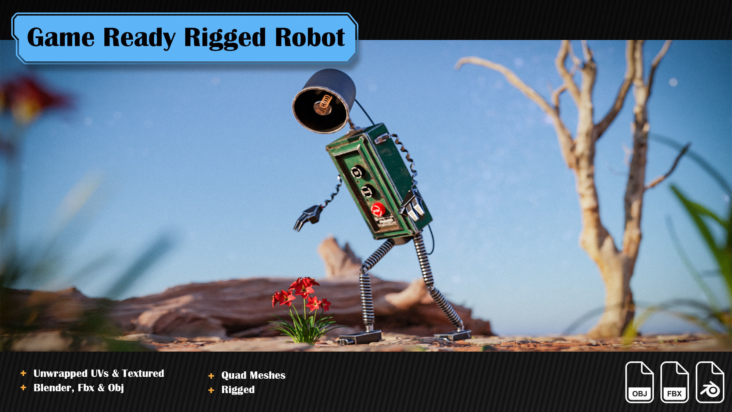 Hector 3D Model Rigged Robot 3D model rigged | CGTrader