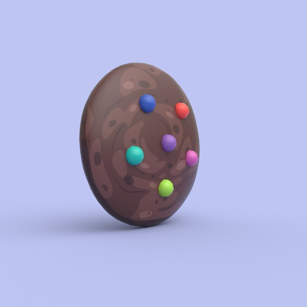 3D model Cookie 2-pack VR / AR / low-poly | CGTrader