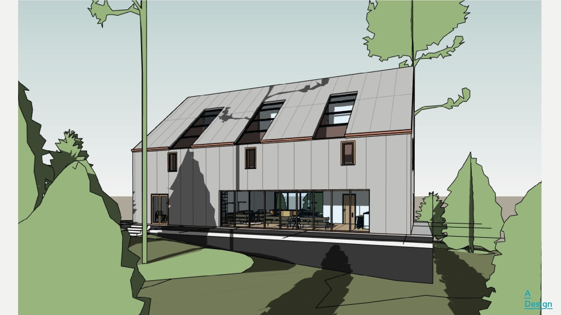 Barn house 2 - Revit 3D model | CGTrader