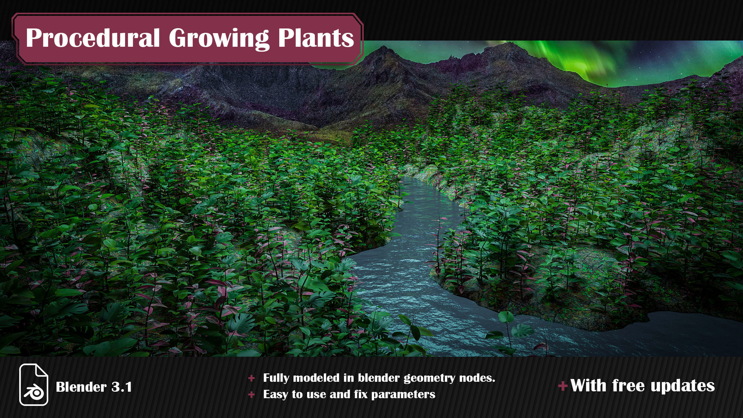 Procedural Growing Plants 3D model animated | CGTrader