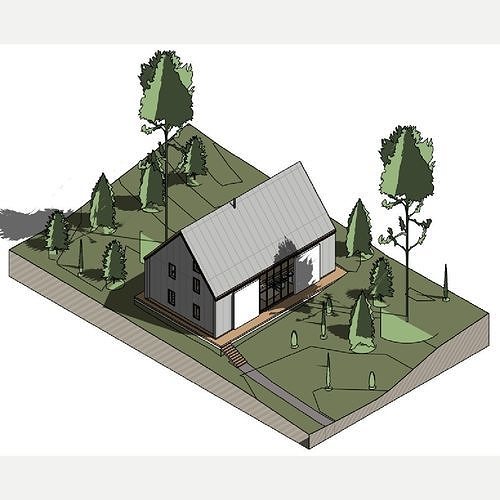 Forest house - Revit 3D model | CGTrader