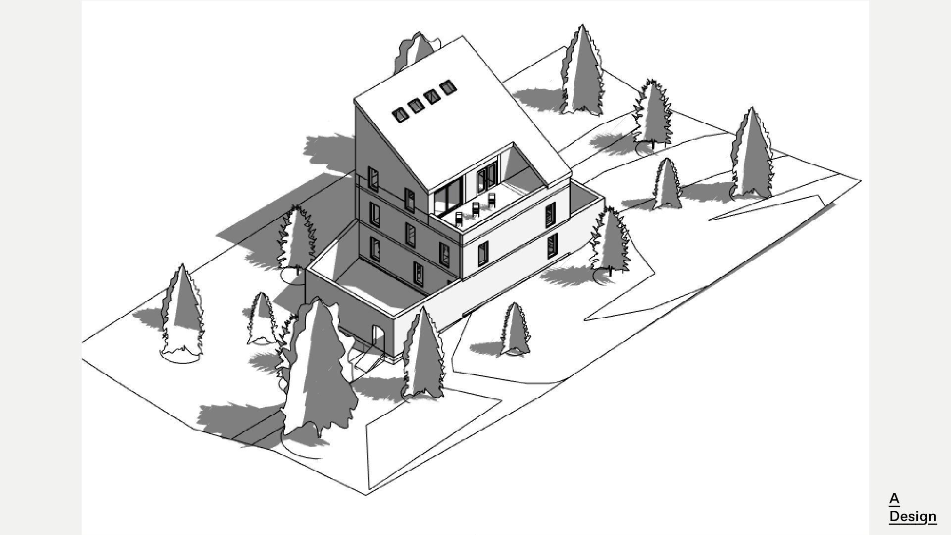 Triangle house - Revit 3D model | CGTrader