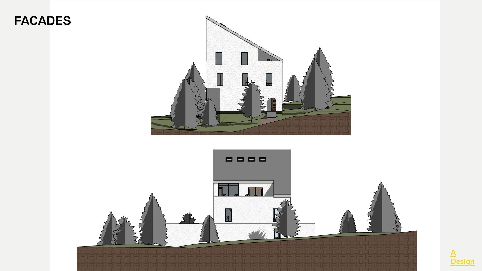 Triangle house - Revit 3D model | CGTrader