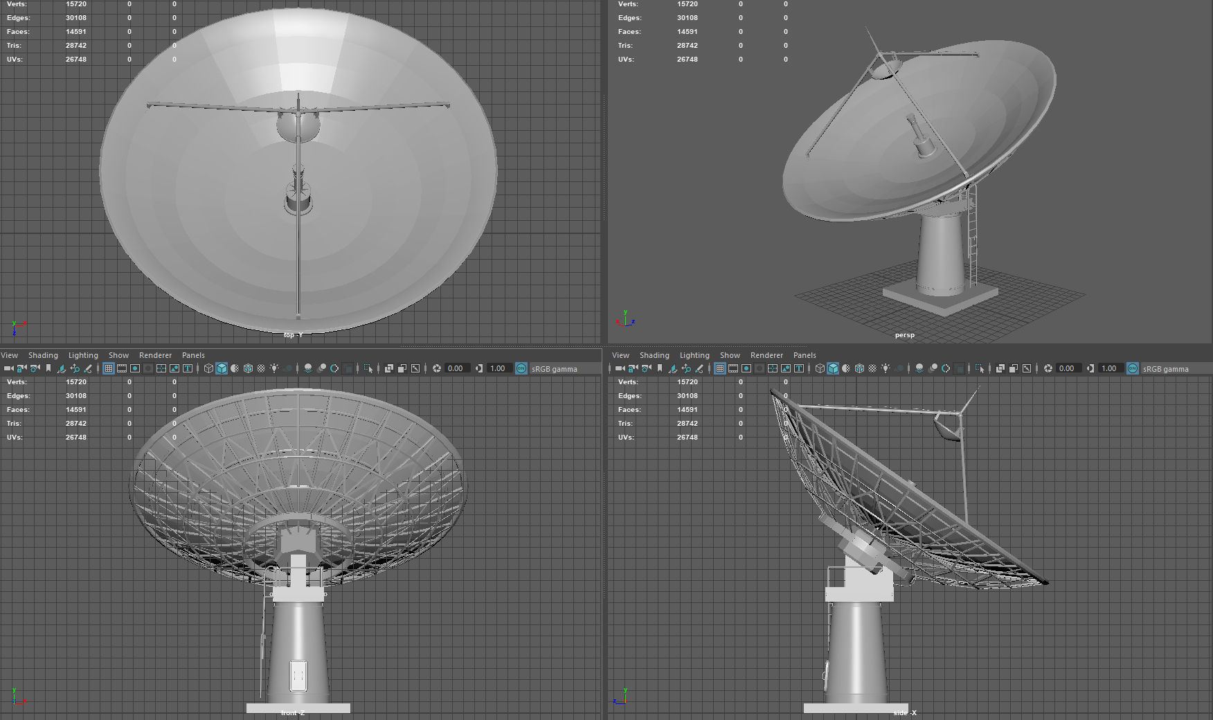 3D model Large Satellite Antenna VR / AR / low-poly | CGTrader