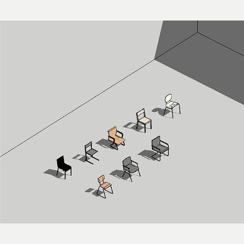 Chairs - Revit 3D model | CGTrader