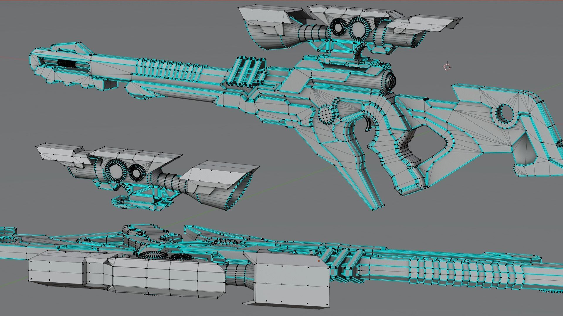 3D model Stylized Sci-Fi Assault Laser Rifle VR / AR / low-poly | CGTrader