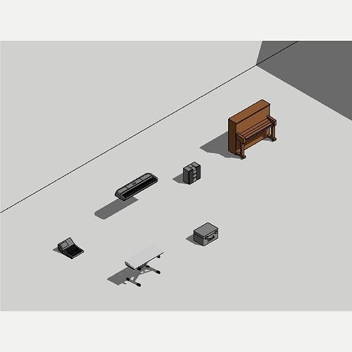 Music Equipment - Revit model 3D model | CGTrader