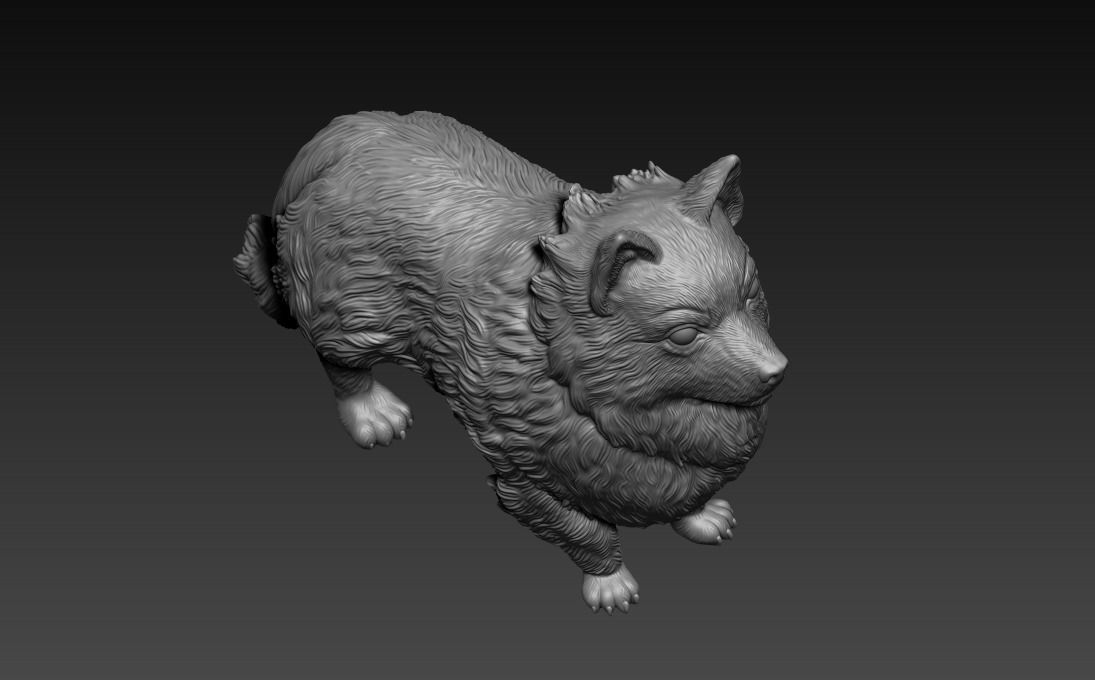 Spitz bronze sculpture of dog 3D model 3D printable | CGTrader